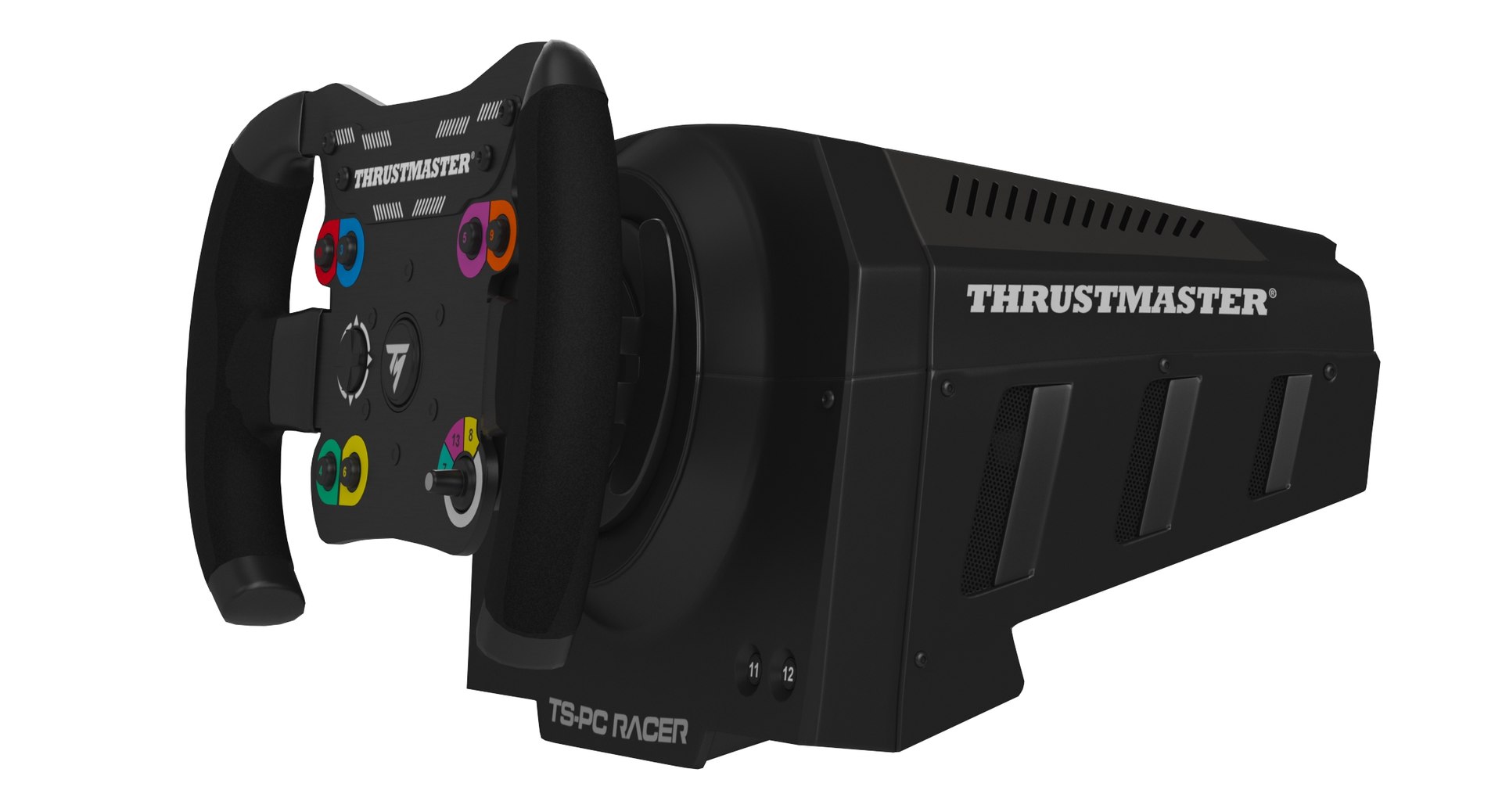 3D Thrustmaster Driving Force Racing Steering Wheel Set - TurboSquid ...