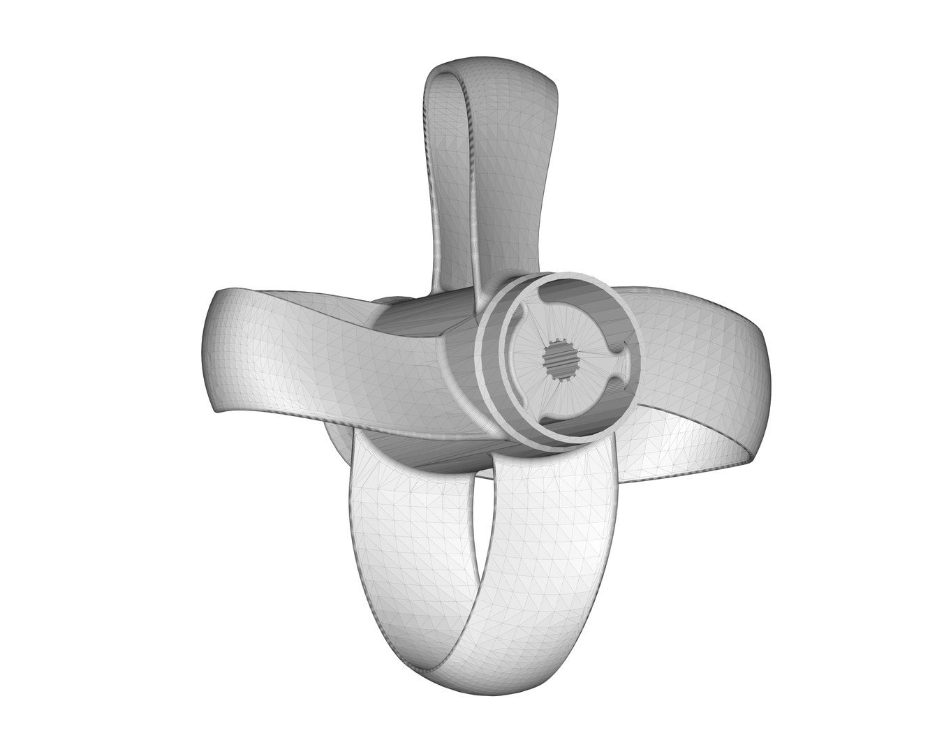 3D Toroidal Boat Propeller - 4 Blades Model - TurboSquid 2250917