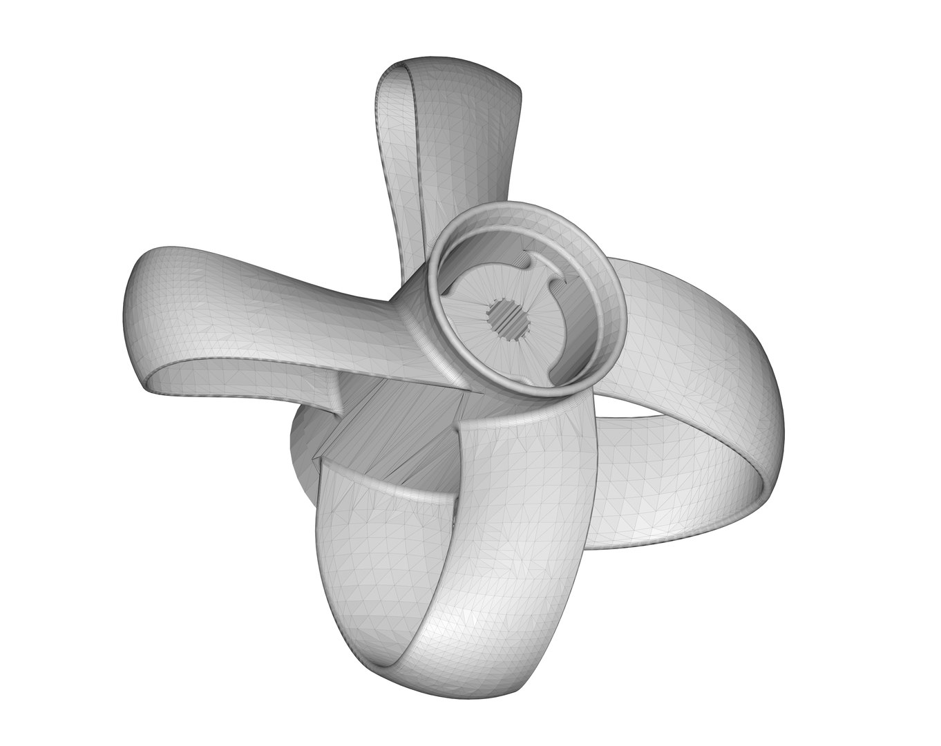 3D Toroidal Boat Propeller - 4 Blades Model - TurboSquid 2250917