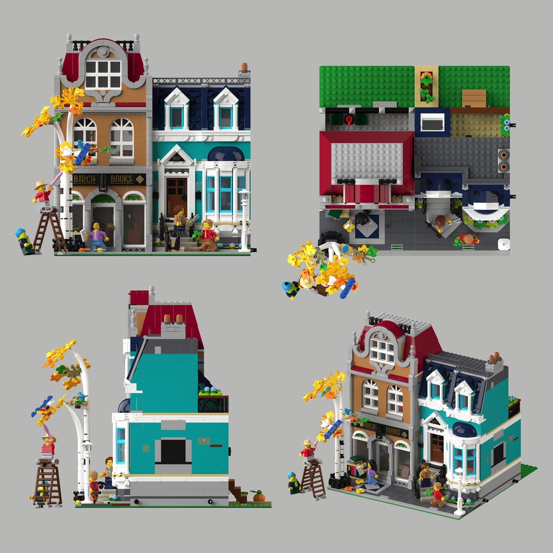 3D Model Lego 10270 - Bookshop - TurboSquid 2023902