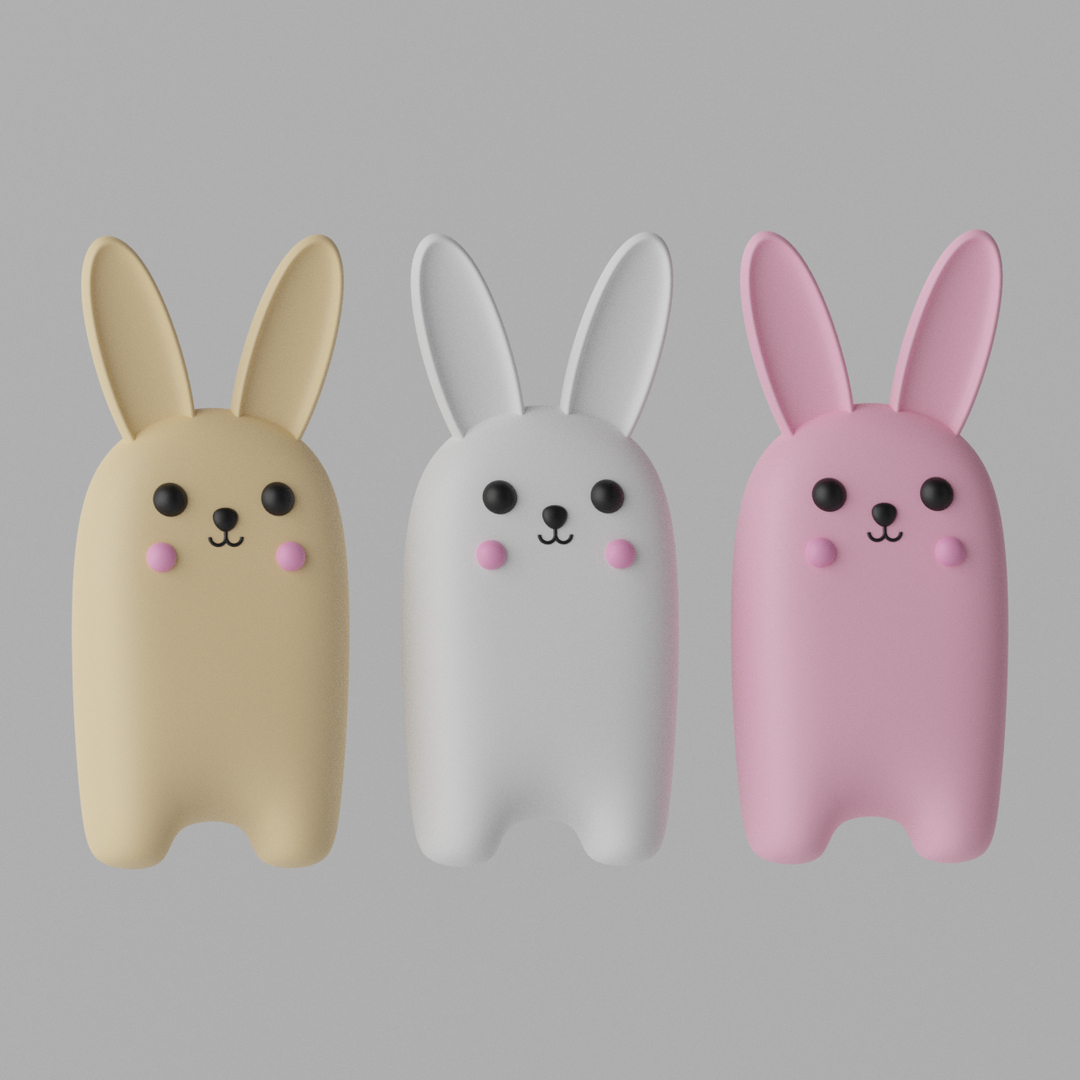 3D Cartoon Cute Bunny Rabbit - TurboSquid 1925354