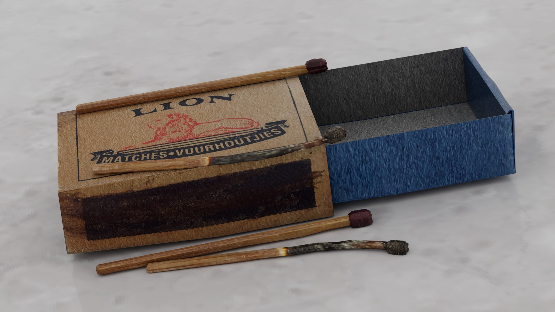 Match Box Lion Vuurhoutjies 3D Model - TurboSquid 2246147