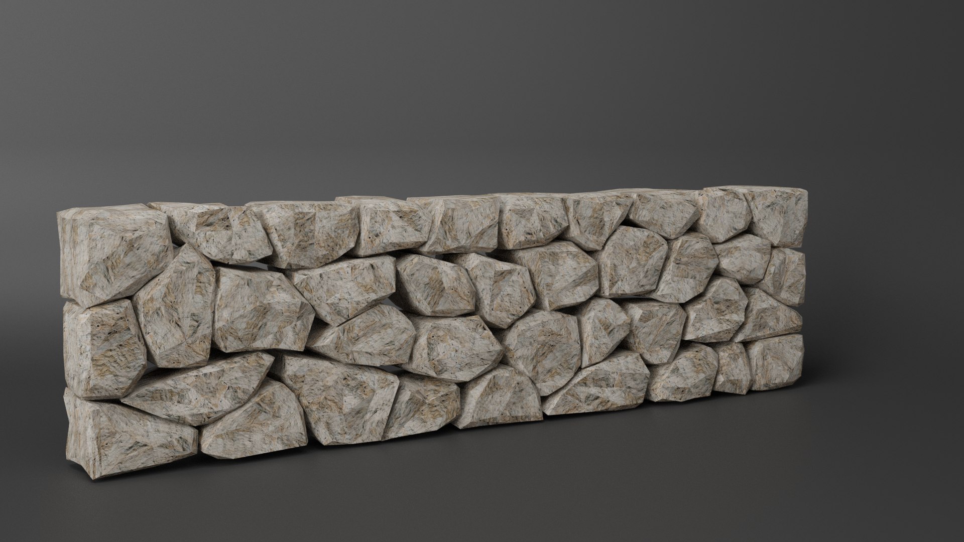 3D Model Stone Wall - TurboSquid 2138537