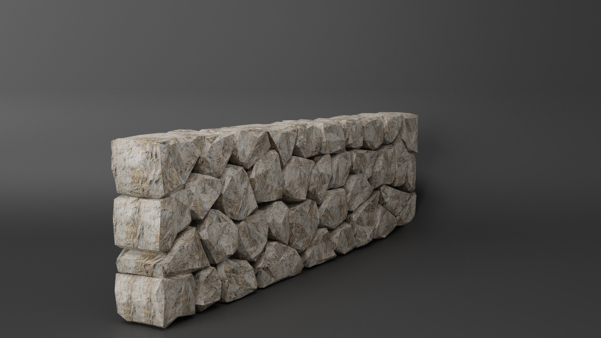 3D Model Stone Wall - TurboSquid 2138537