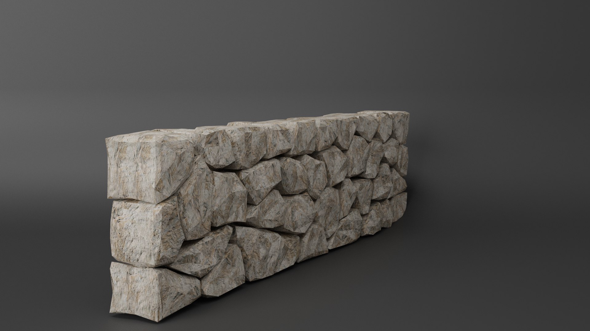 3D Model Stone Wall - TurboSquid 2138537