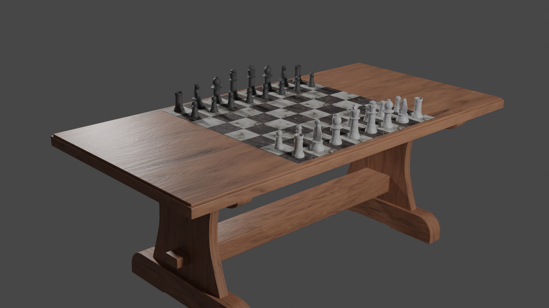 Chess Coffee Table 3D Model - TurboSquid 2016425