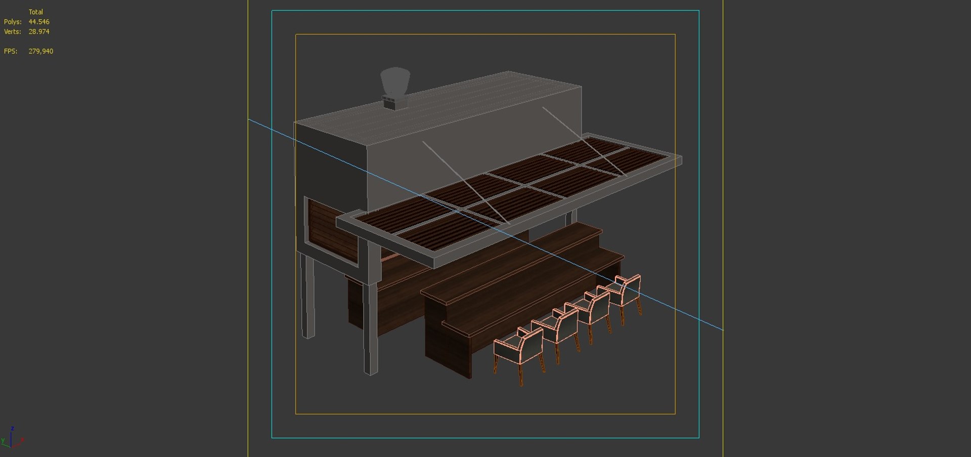 Outdoor Bar 3D Model - TurboSquid 1416047