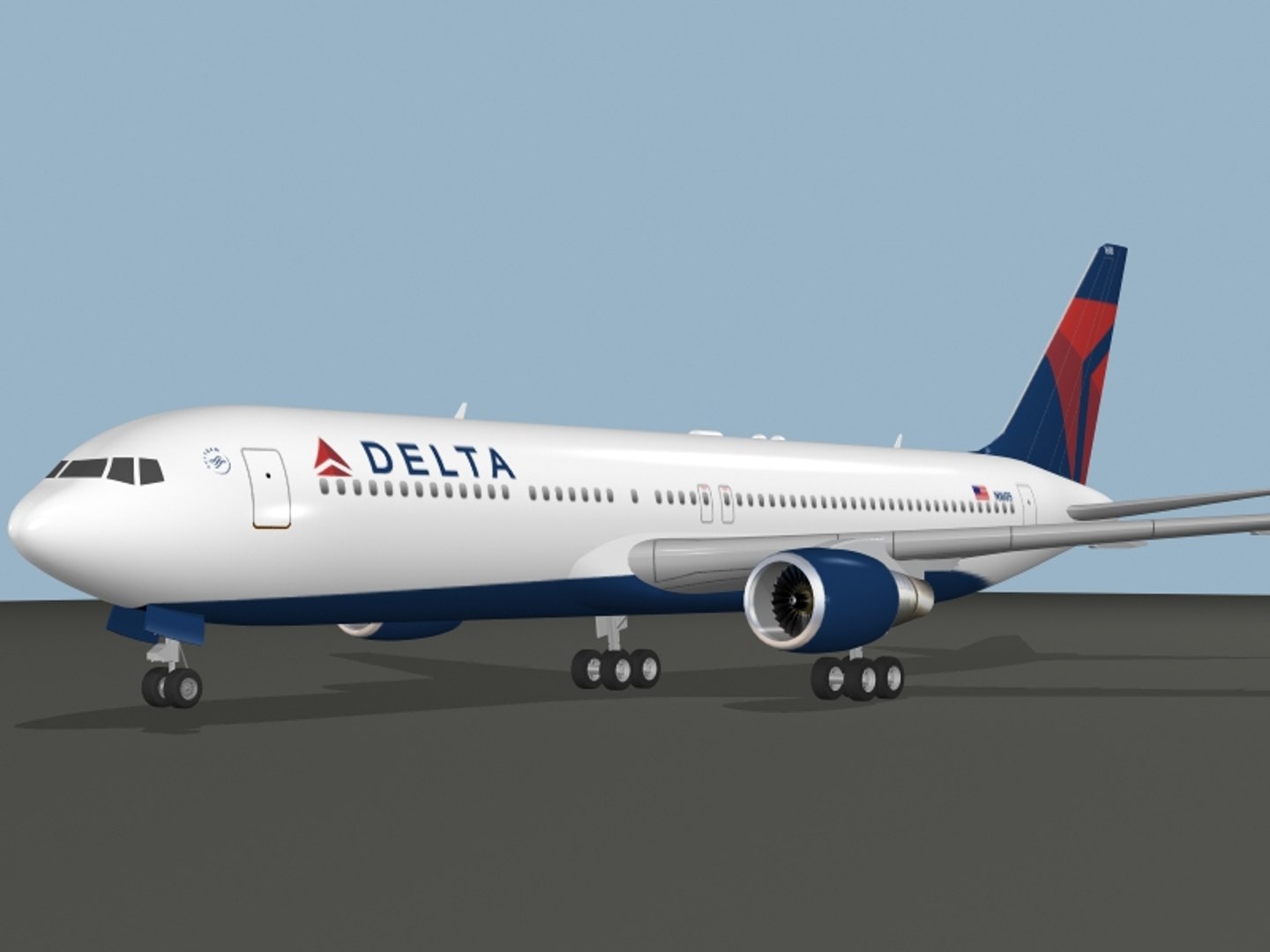 3d Model Boeing 767-300 Er Airliner