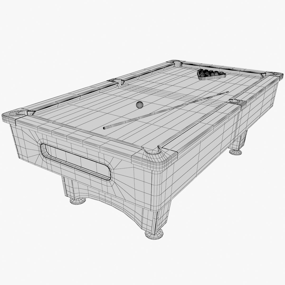 Realistic pool table 3D model - TurboSquid 1197790