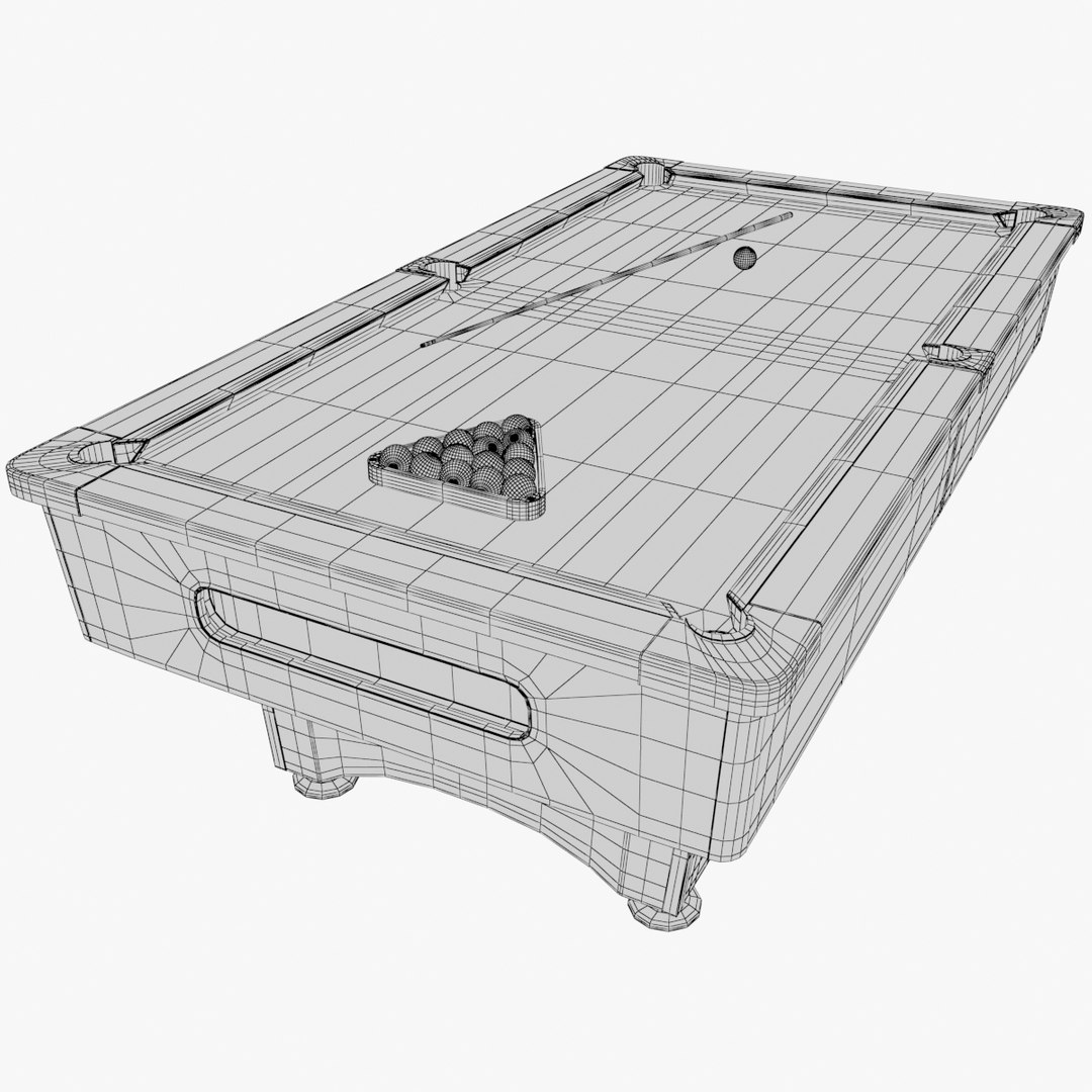 Realistic pool table 3D model - TurboSquid 1197790