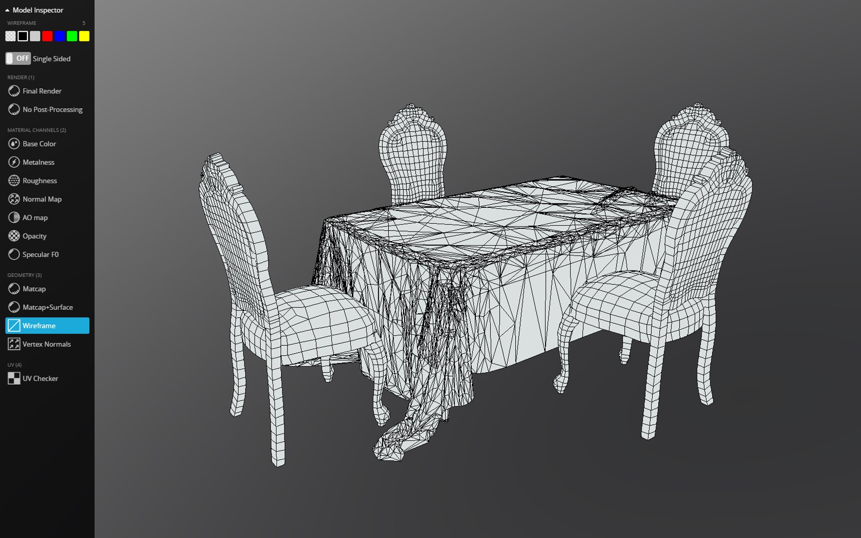 3D Chair Table Model - TurboSquid 1478087