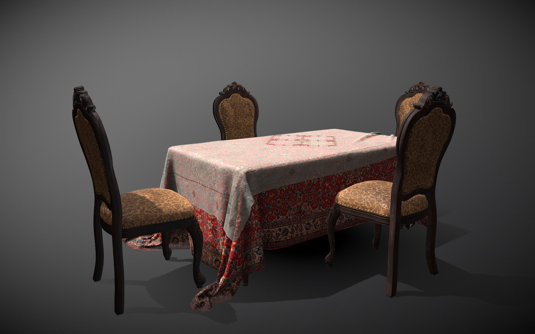 3D Chair Table Model - TurboSquid 1478087