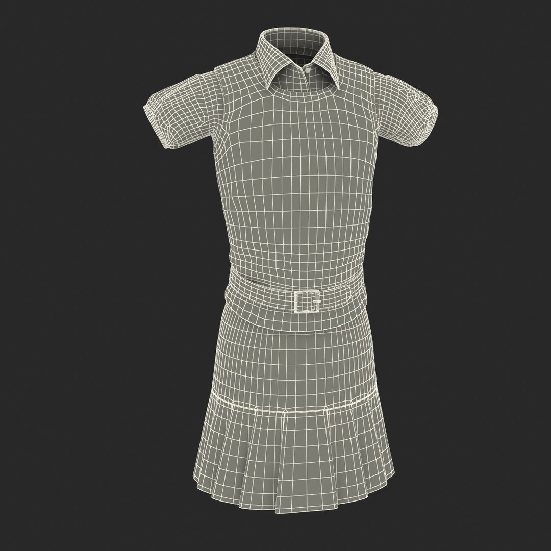 3d model of school uniform