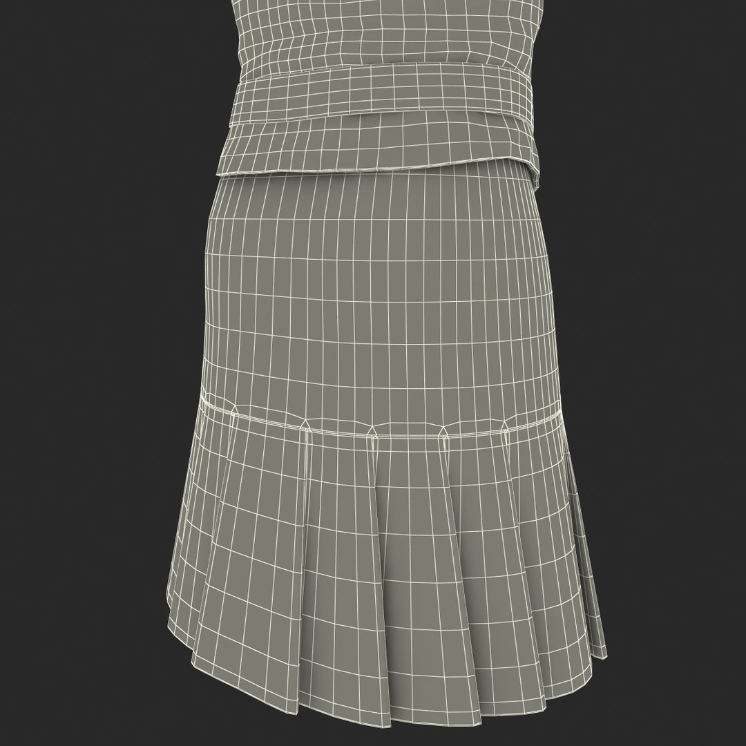 3d model of school uniform