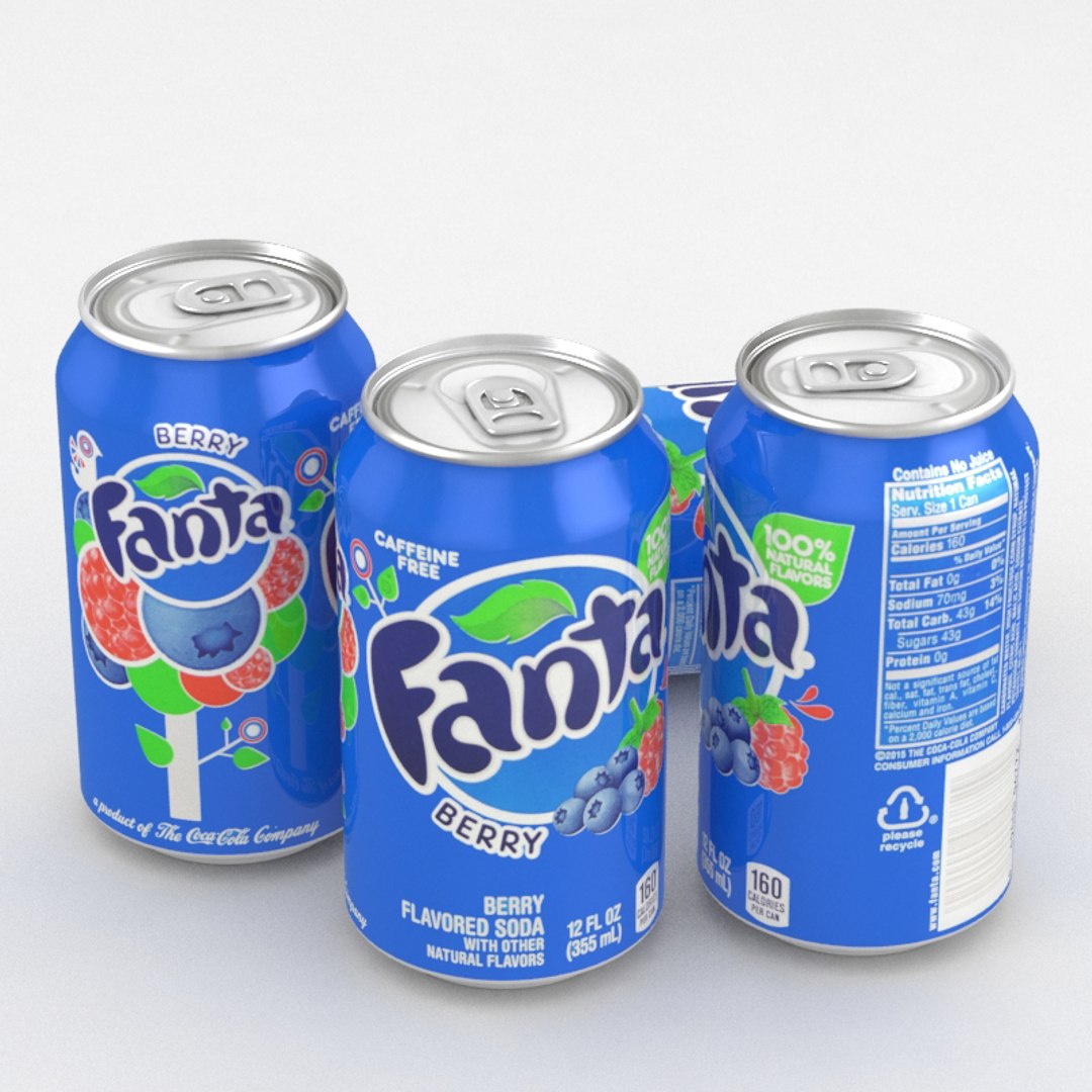 Beverage fanta berry model - TurboSquid 1168408