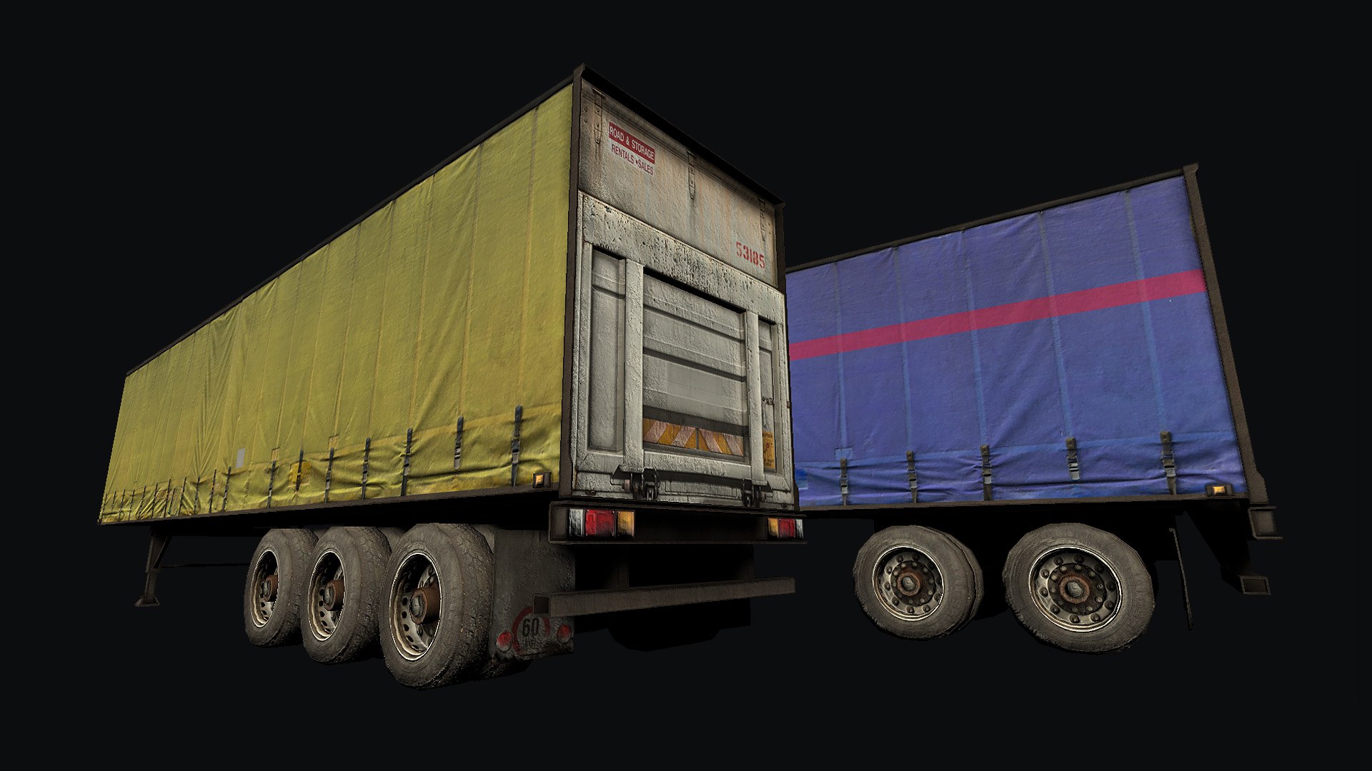 3D Trailer Low-poly Game Ready 3D Model - TurboSquid 1723913