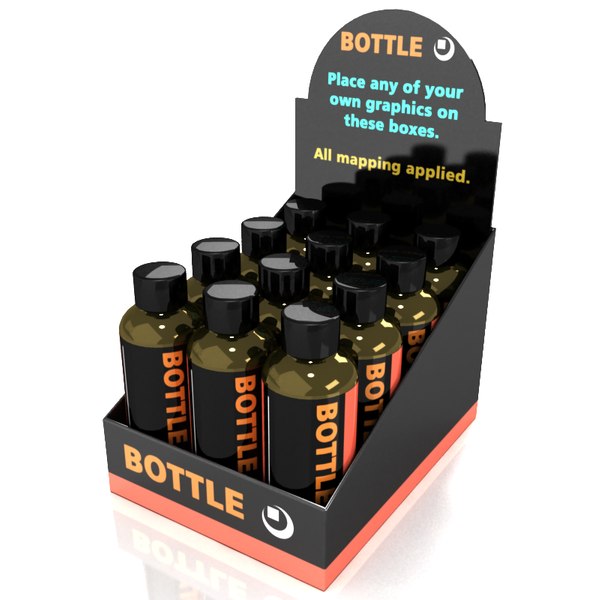 3d bottle display model