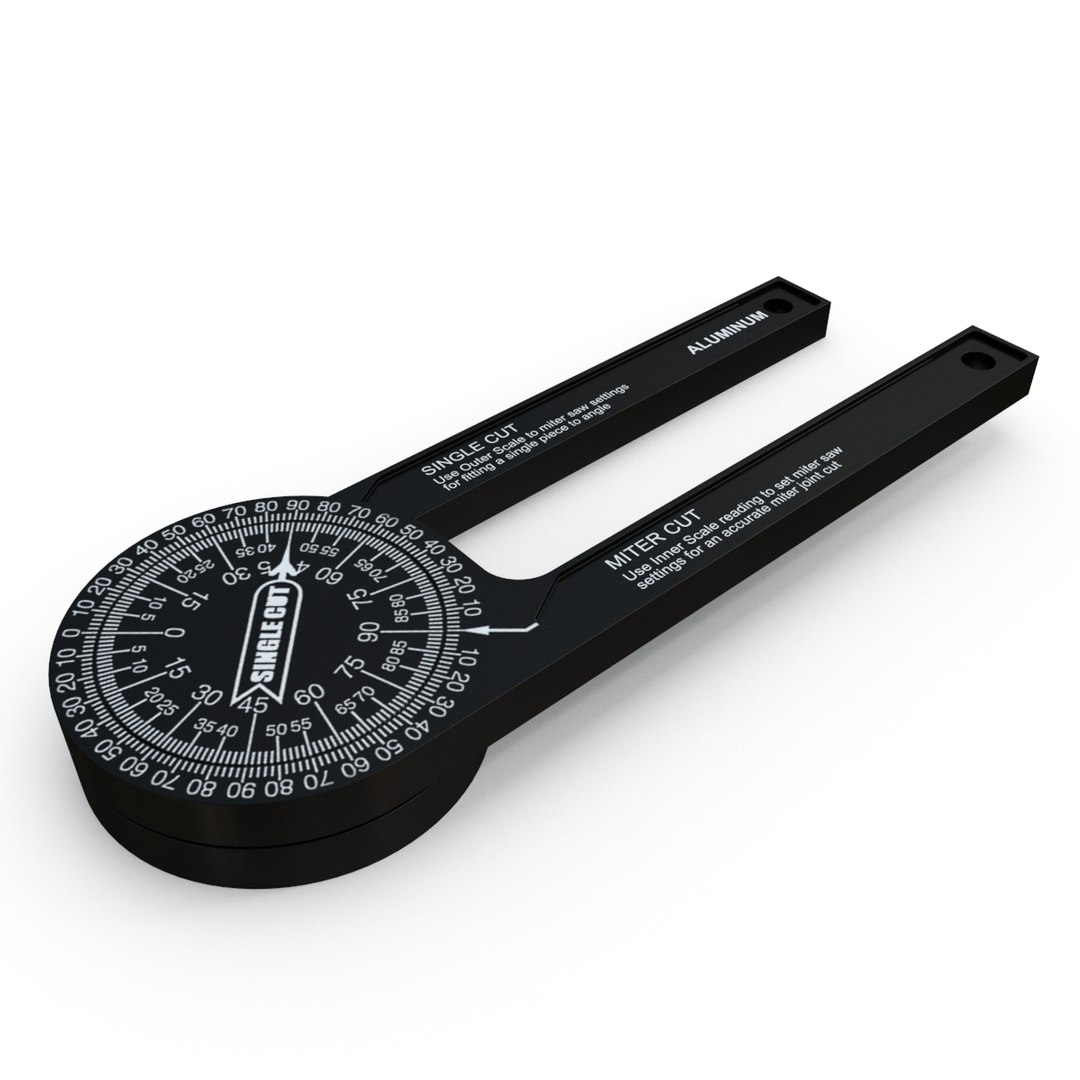 3D Miter Saw Protractor PBR Model - TurboSquid 1795256