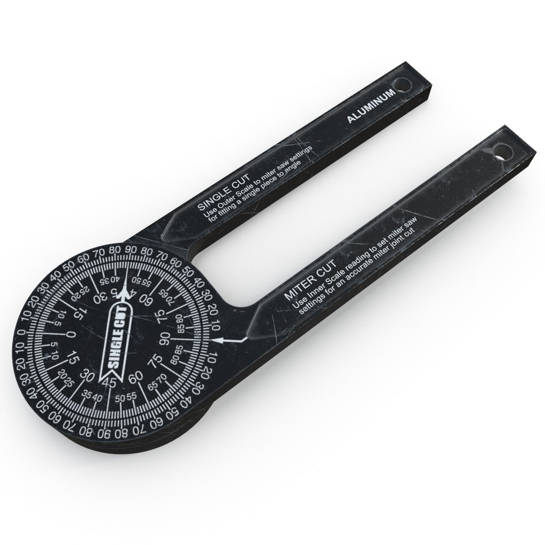 3D Miter Saw Protractor PBR Model - TurboSquid 1795256