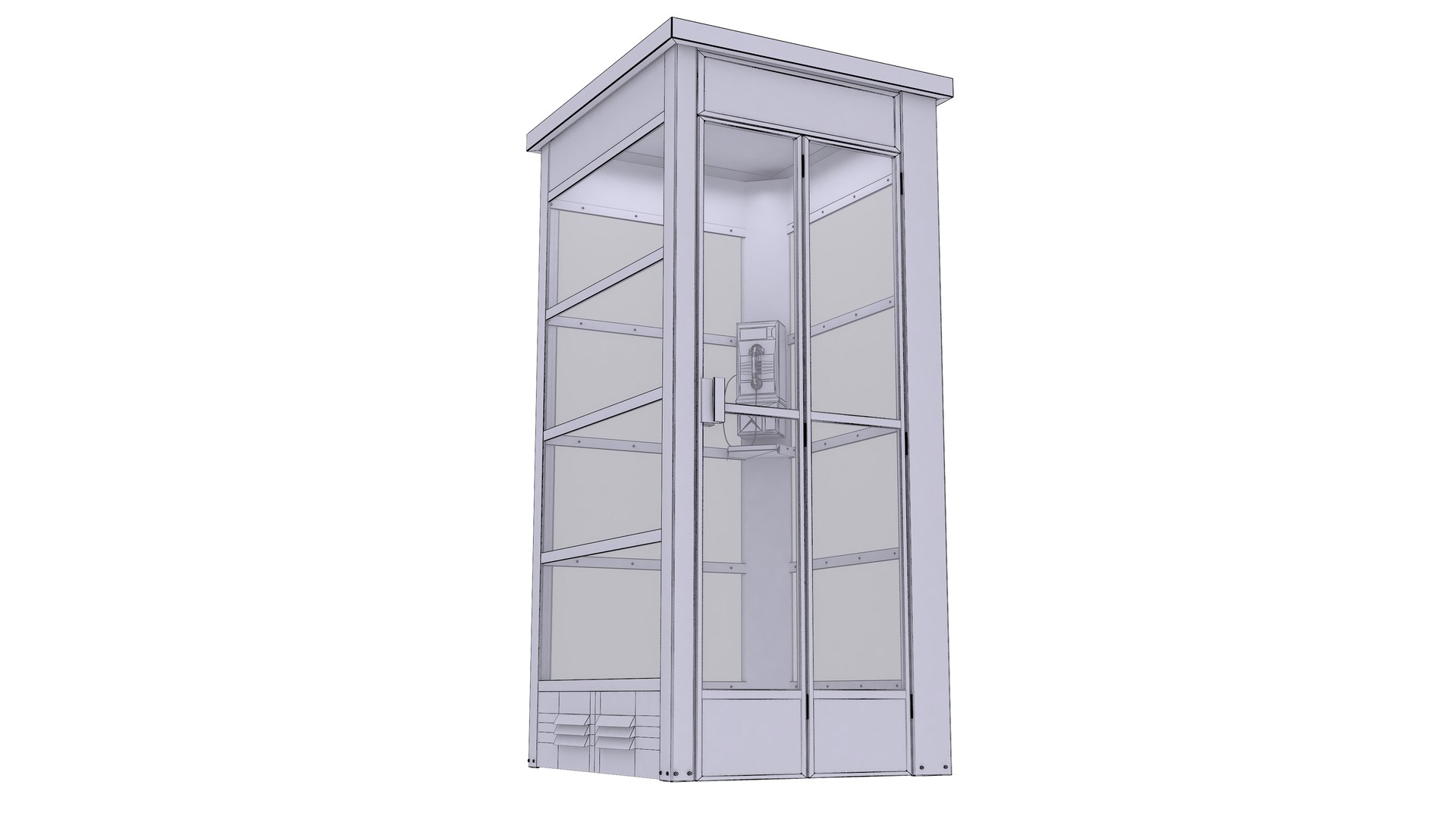 3D Model Phone Booth - TurboSquid 1897515