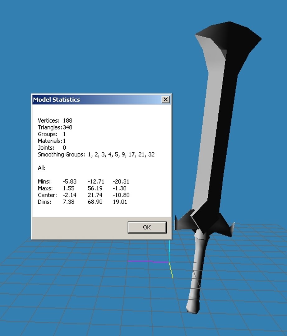 Free Obj Model Sword