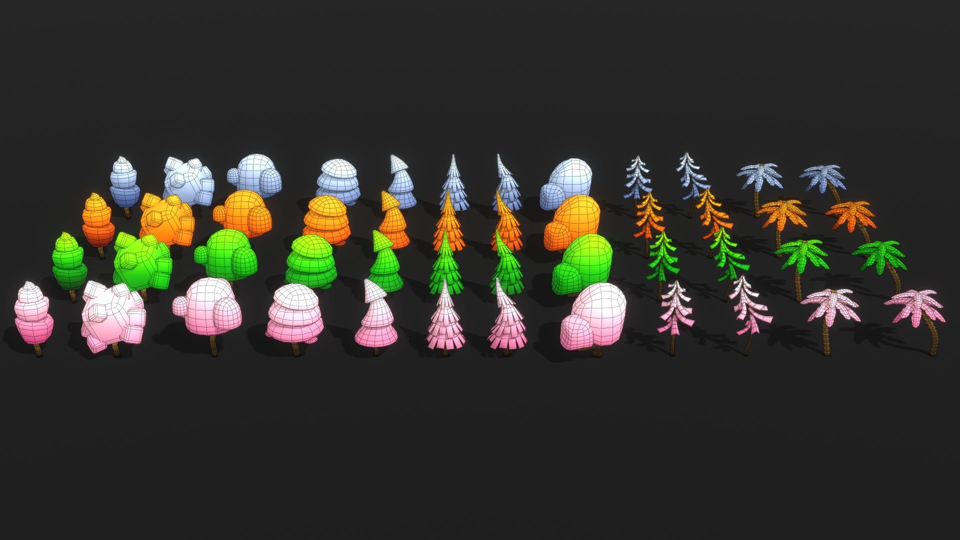 3D Model Stylized Low Poly Trees Pack - TurboSquid 1887557