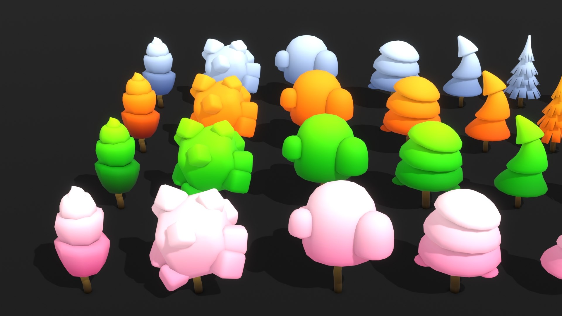 3D Model Stylized Low Poly Trees Pack - TurboSquid 1887557