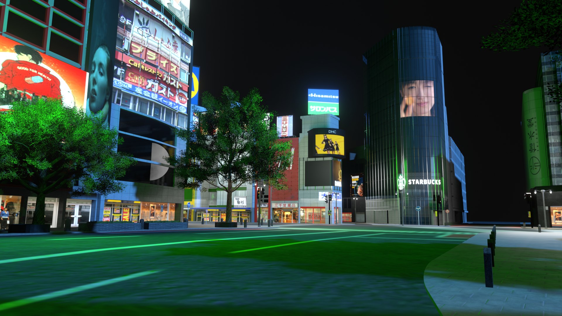 3D Model Shibuya Scramble Crossing Shibuya City Tokyo Japan Low-poly 3D ...