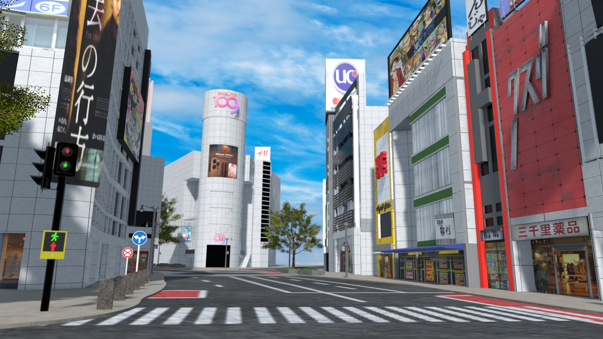 3D Model Shibuya Scramble Crossing Shibuya City Tokyo Japan Low-poly 3D ...