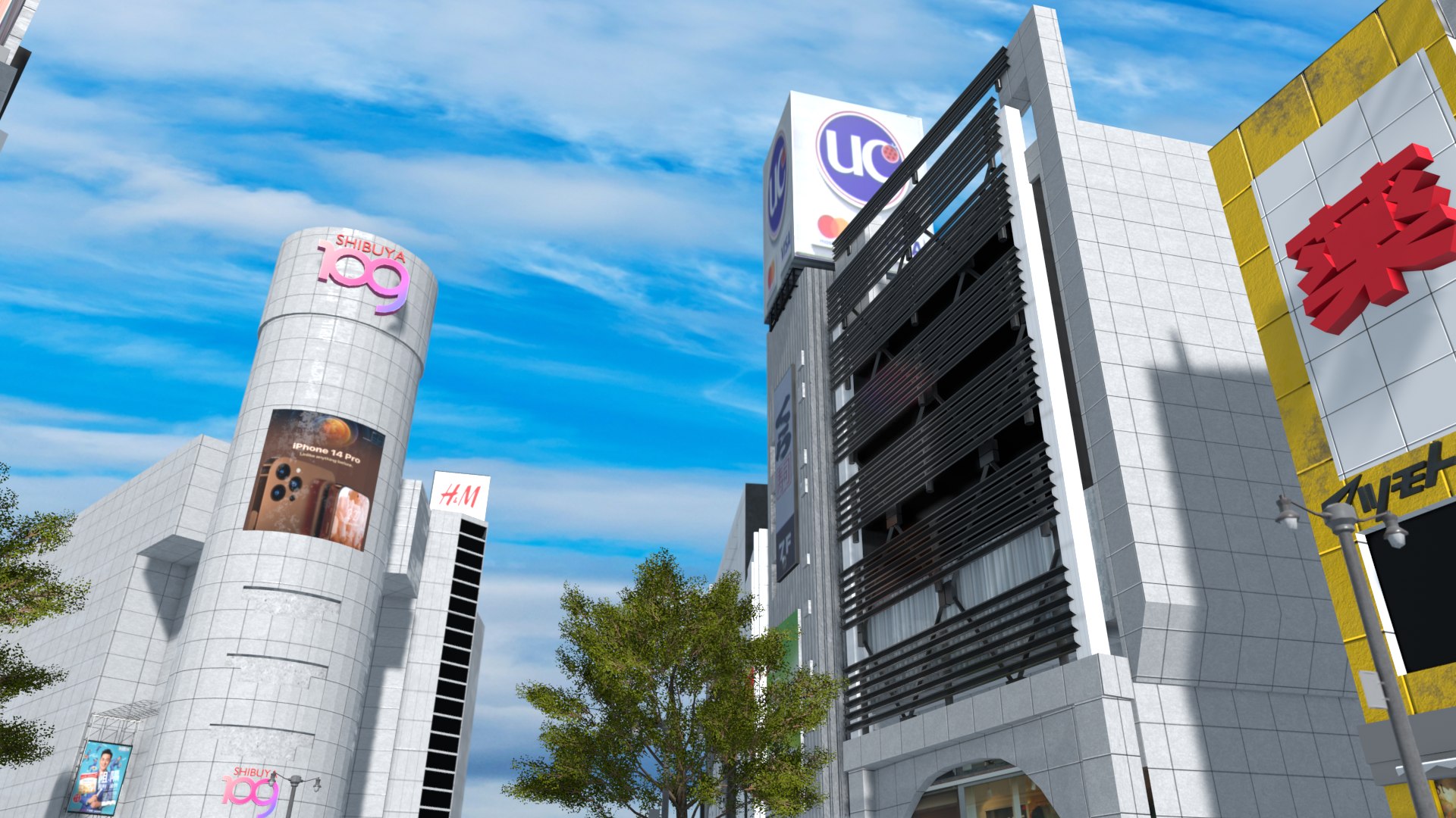 3D Model Shibuya Scramble Crossing Shibuya City Tokyo Japan Low-poly 3D ...