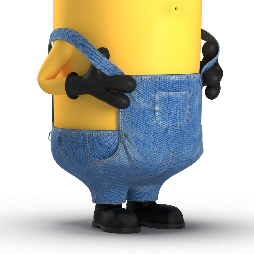 3d tall eyed minion pose