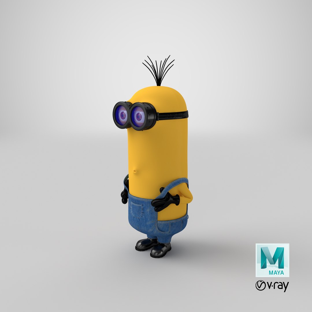 3d Tall Eyed Minion Pose