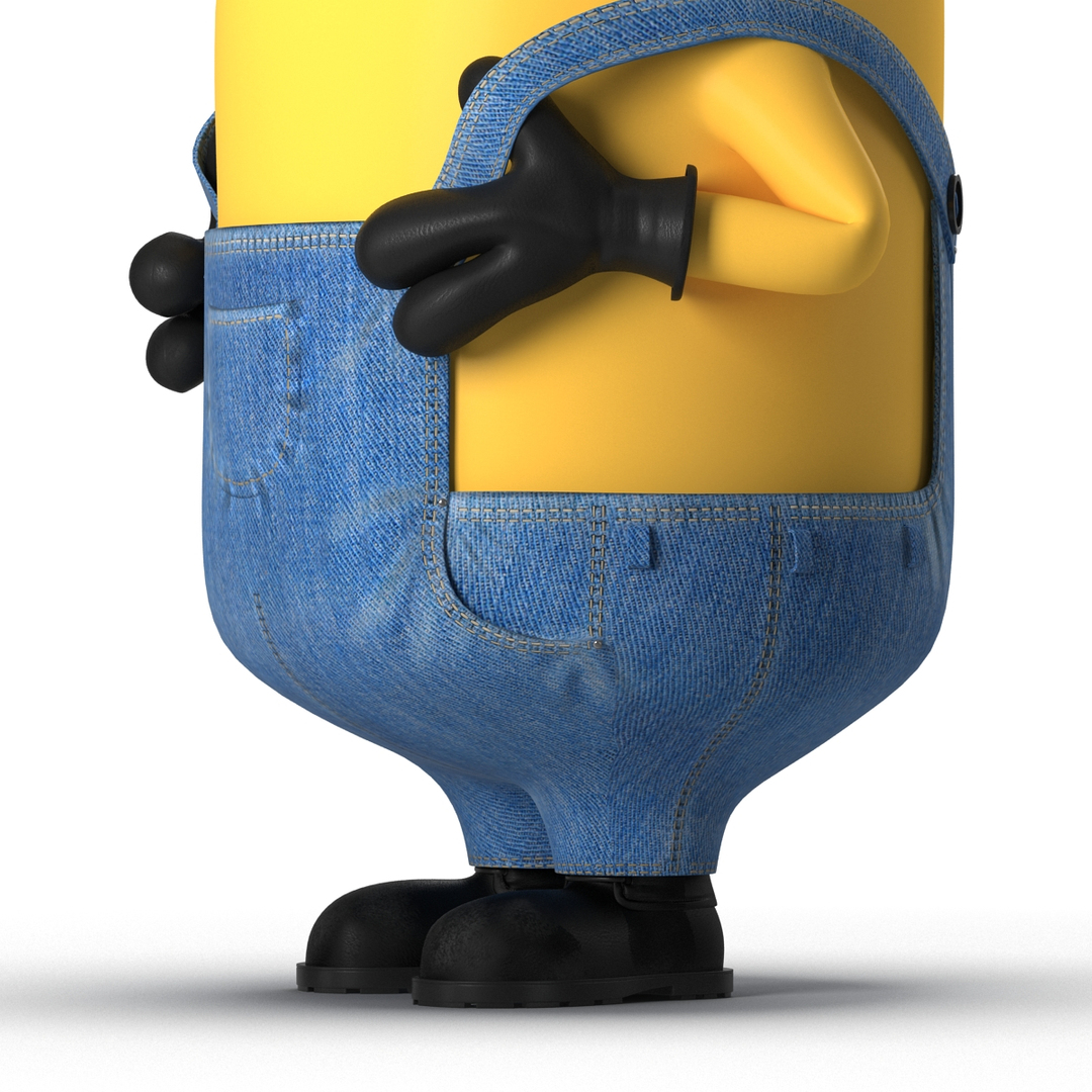 3d tall eyed minion pose
