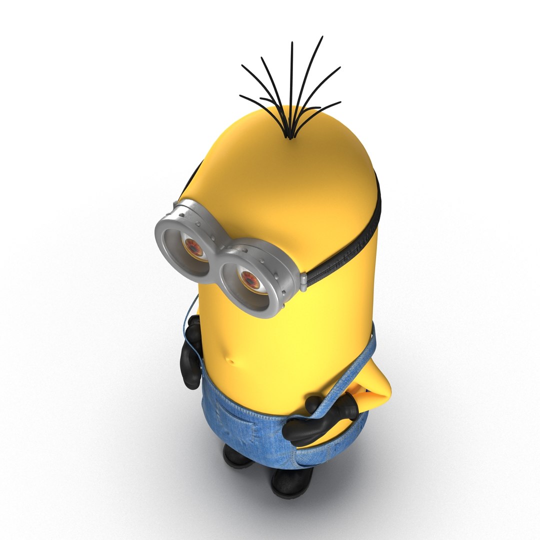 3d tall eyed minion pose