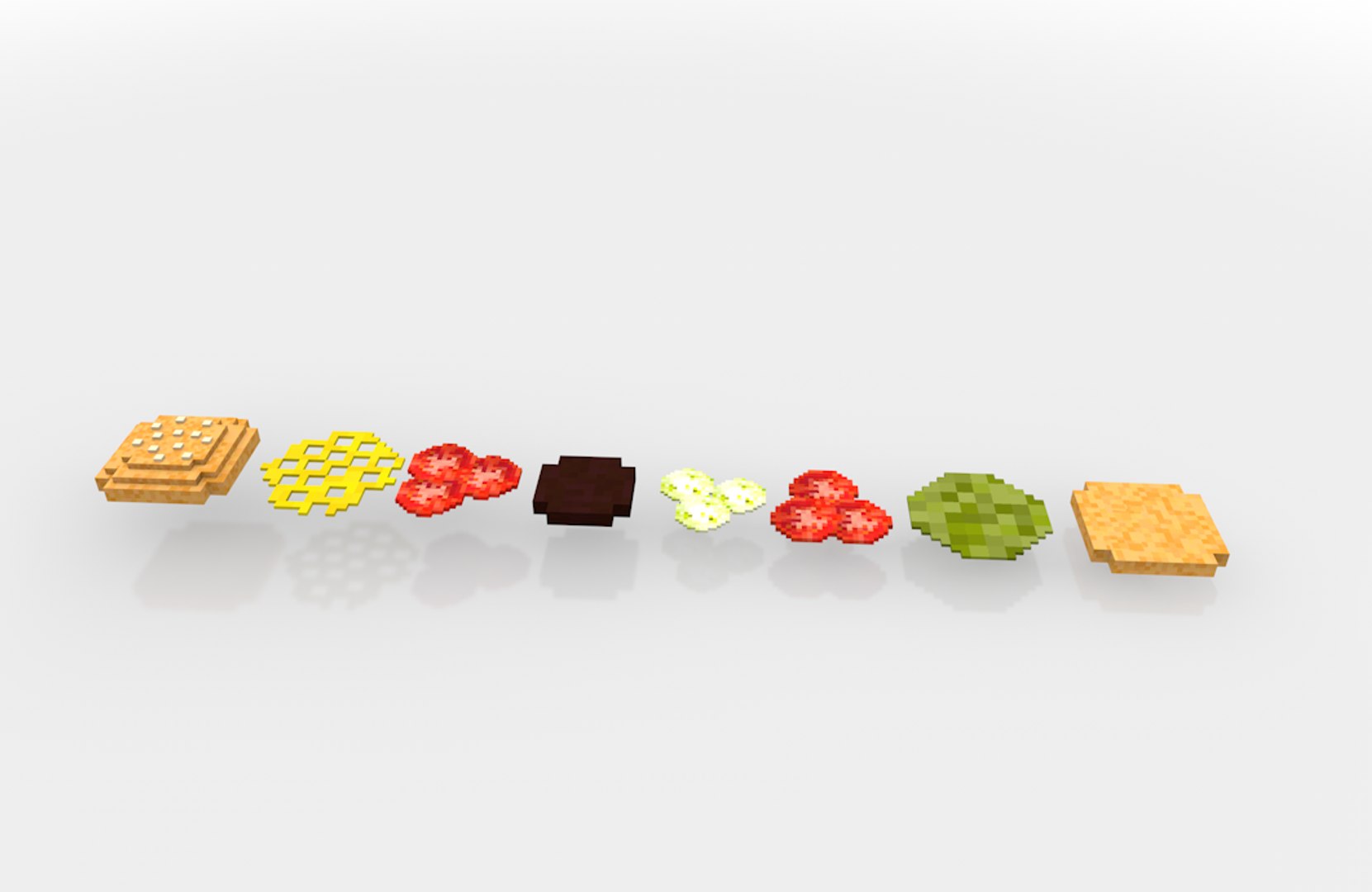 Minecraft Burger C4d Free