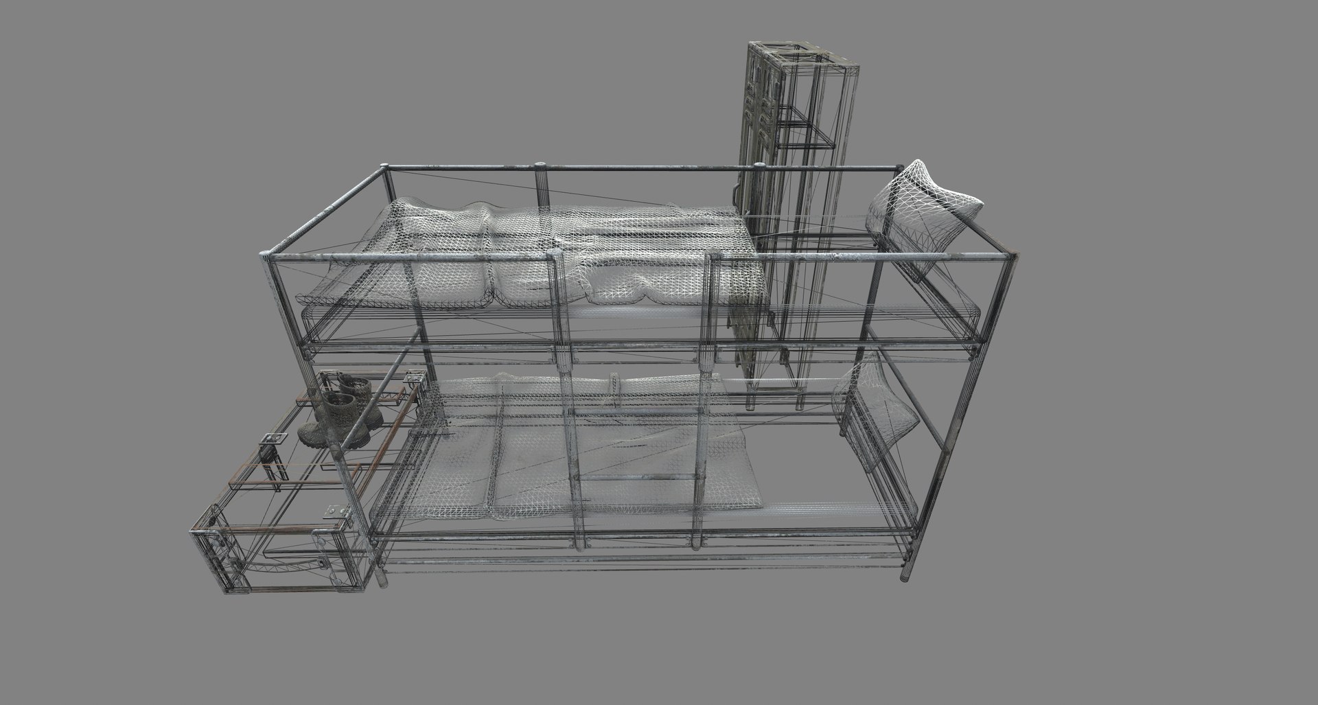 3D Military Barrack Interieur Model - TurboSquid 2153672