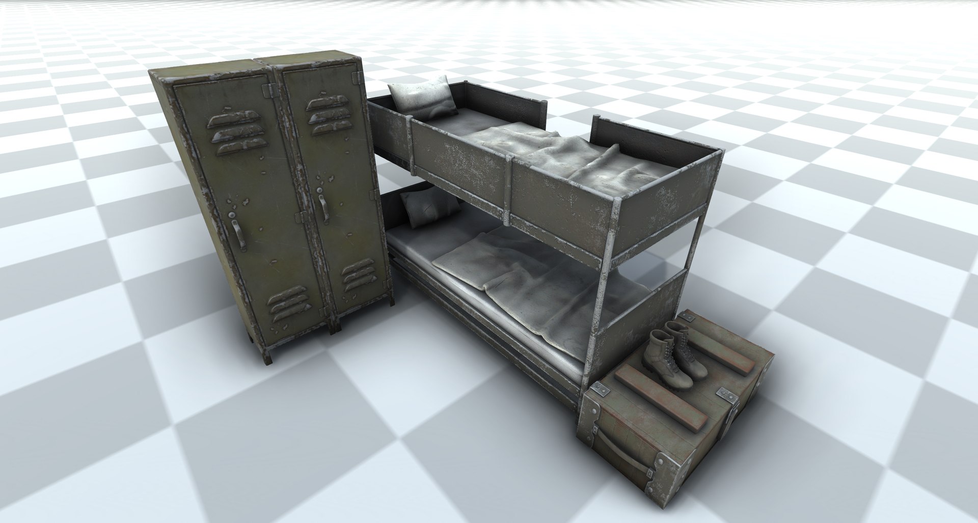 3D Military Barrack Interieur Model - TurboSquid 2153672