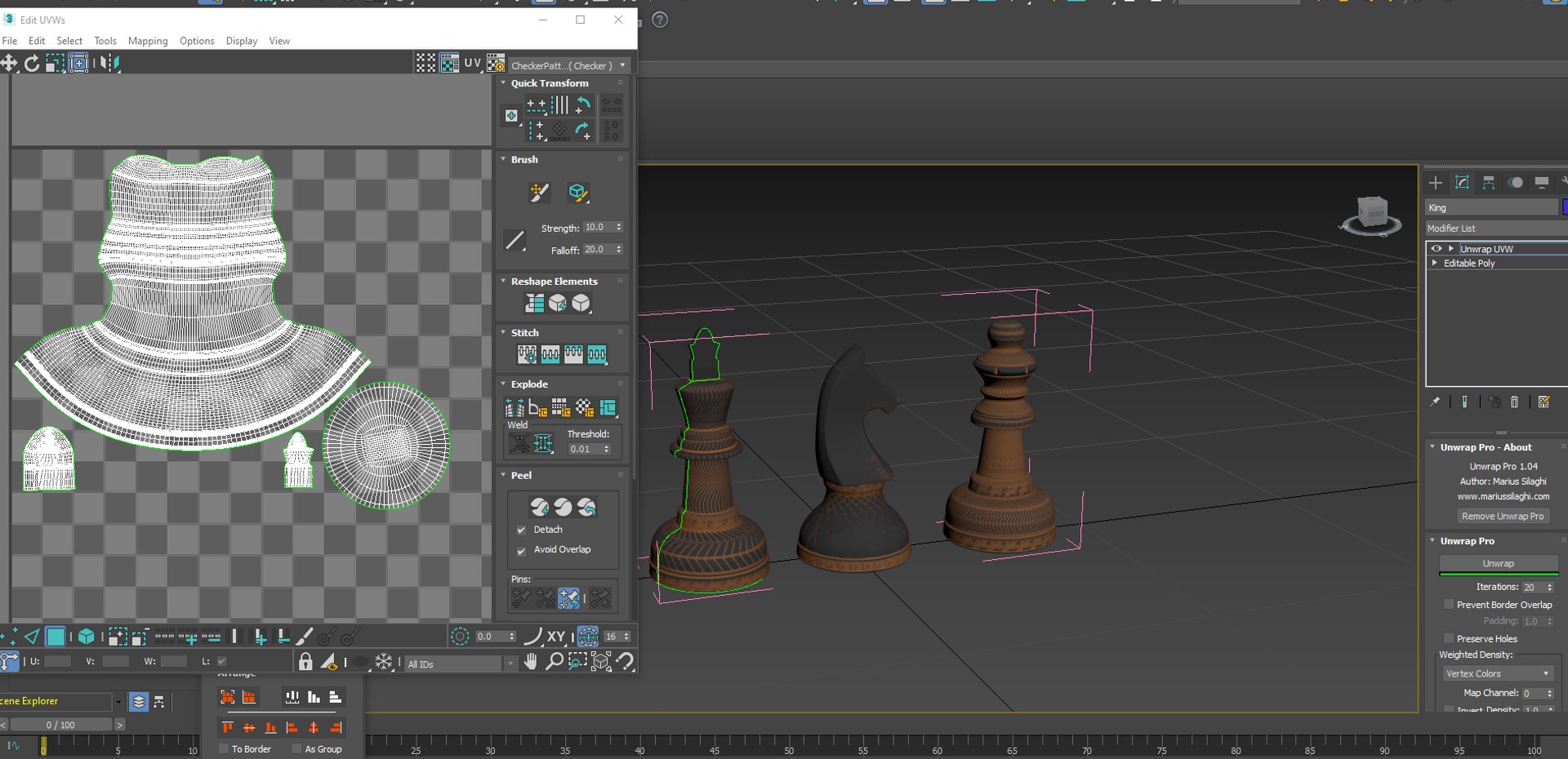 3 Piece Set Chess Pieces 3D Model - TurboSquid 2381989