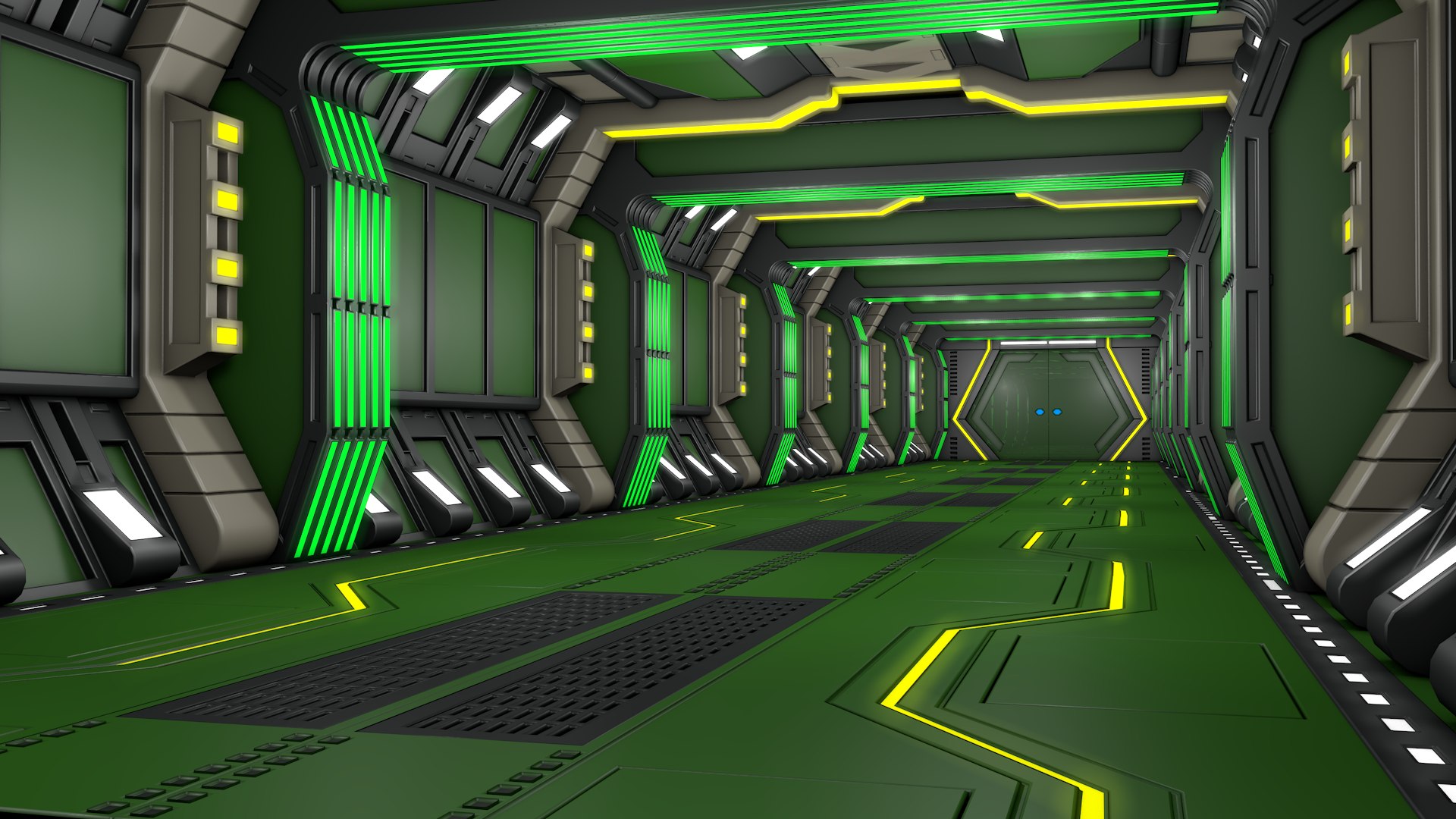 3D Model Sci Fi Corridor - TurboSquid 2517972