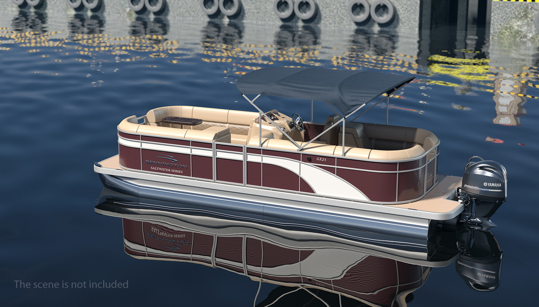 Bennington sx25 pontoon boat 3D model - TurboSquid 1382417