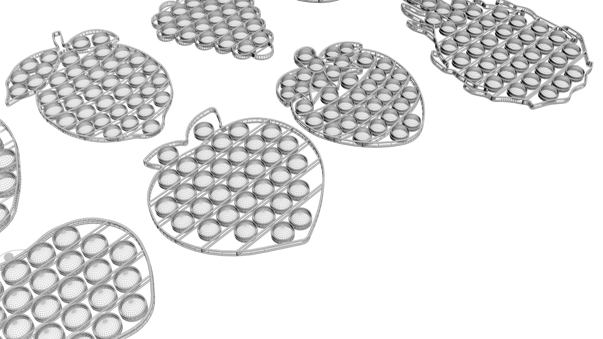 3D Fruits Pop It Fidget Toys Set model - TurboSquid 1794750