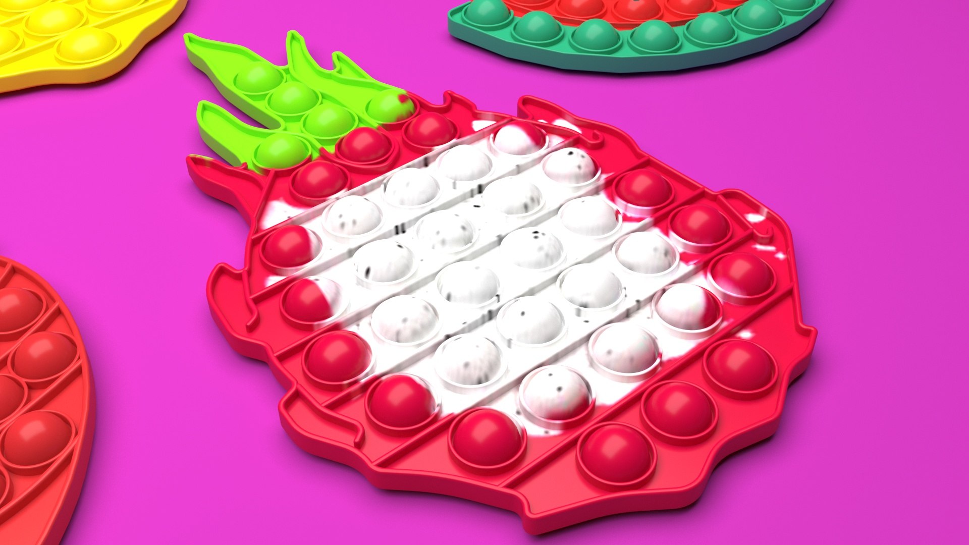 3D Fruits Pop It Fidget Toys Set model - TurboSquid 1794750