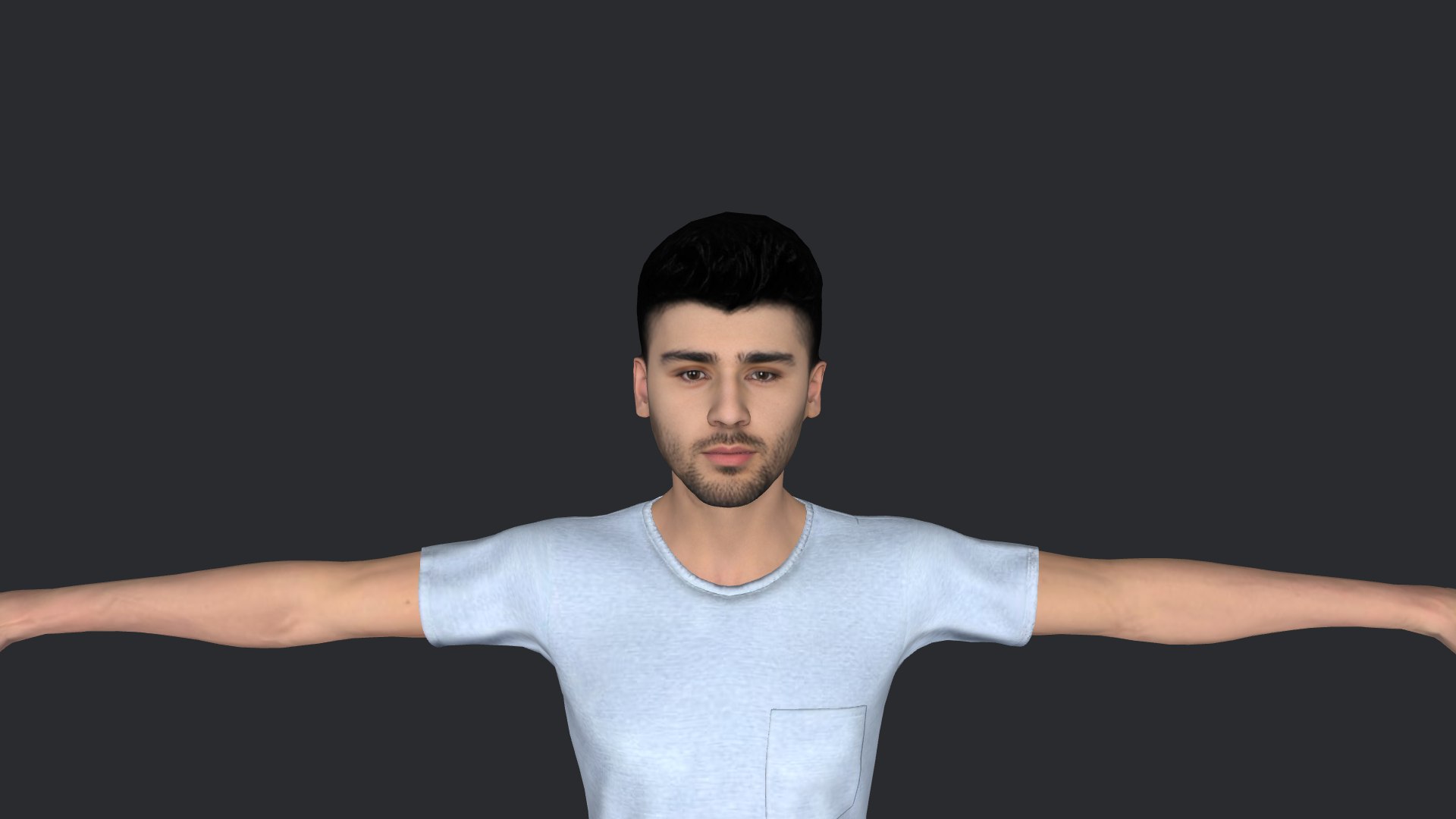 3D Model Zayn Malik Hyper Realistic Full Body Fully Rigged 3D Character ...