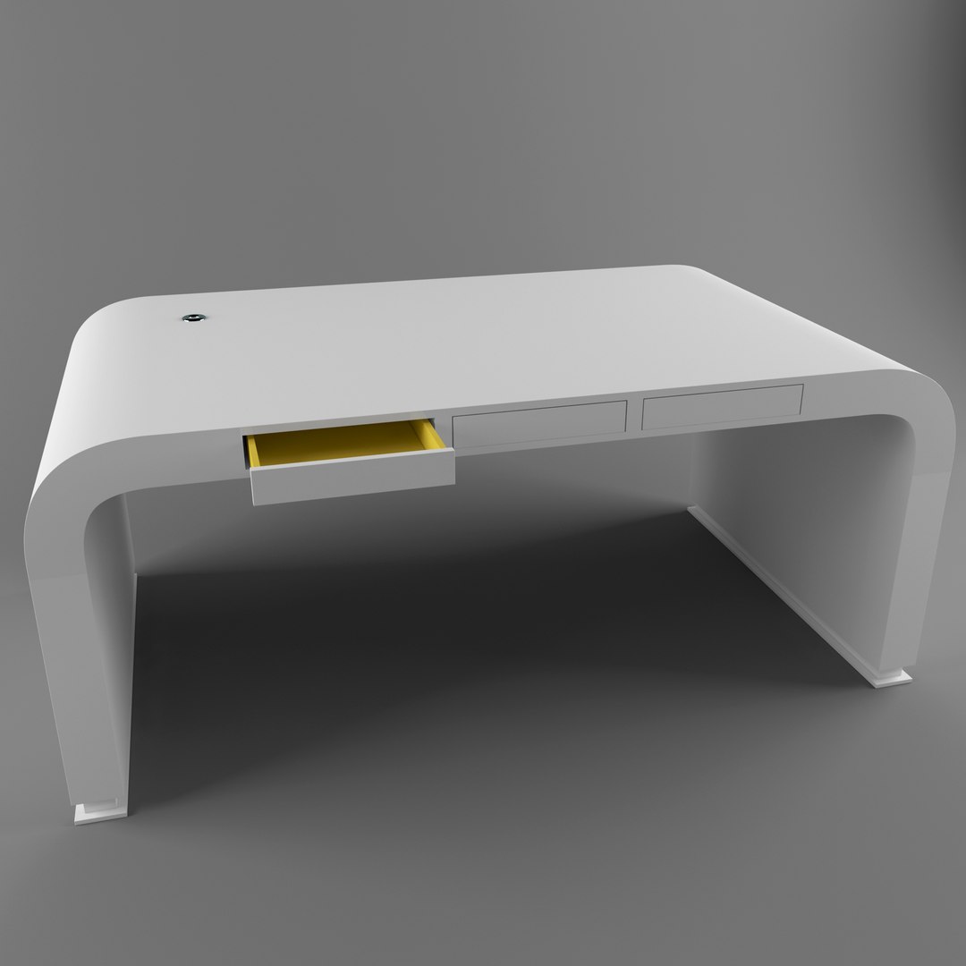 hi-tech office table 3d model