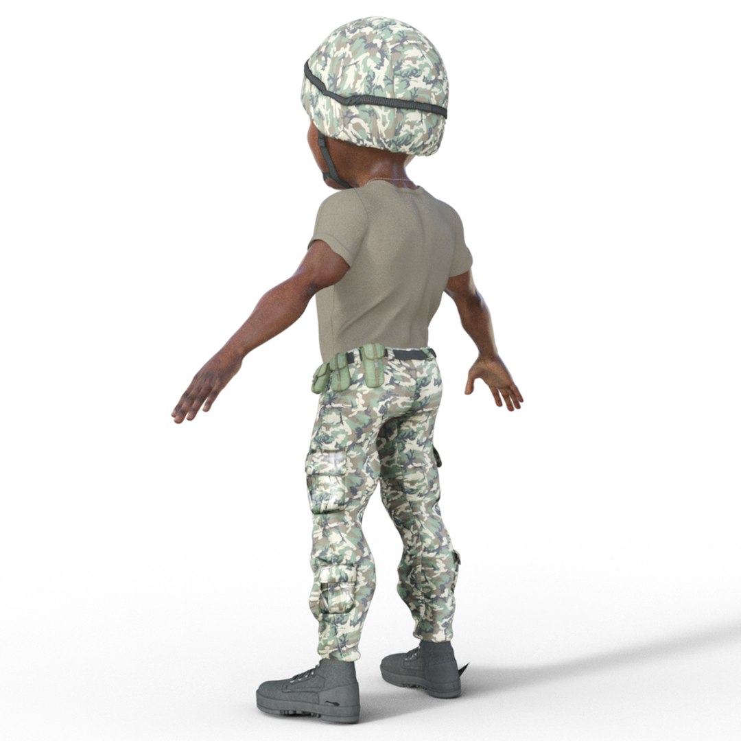 3D Cartoon Soldier 3D Model - TurboSquid 1923382