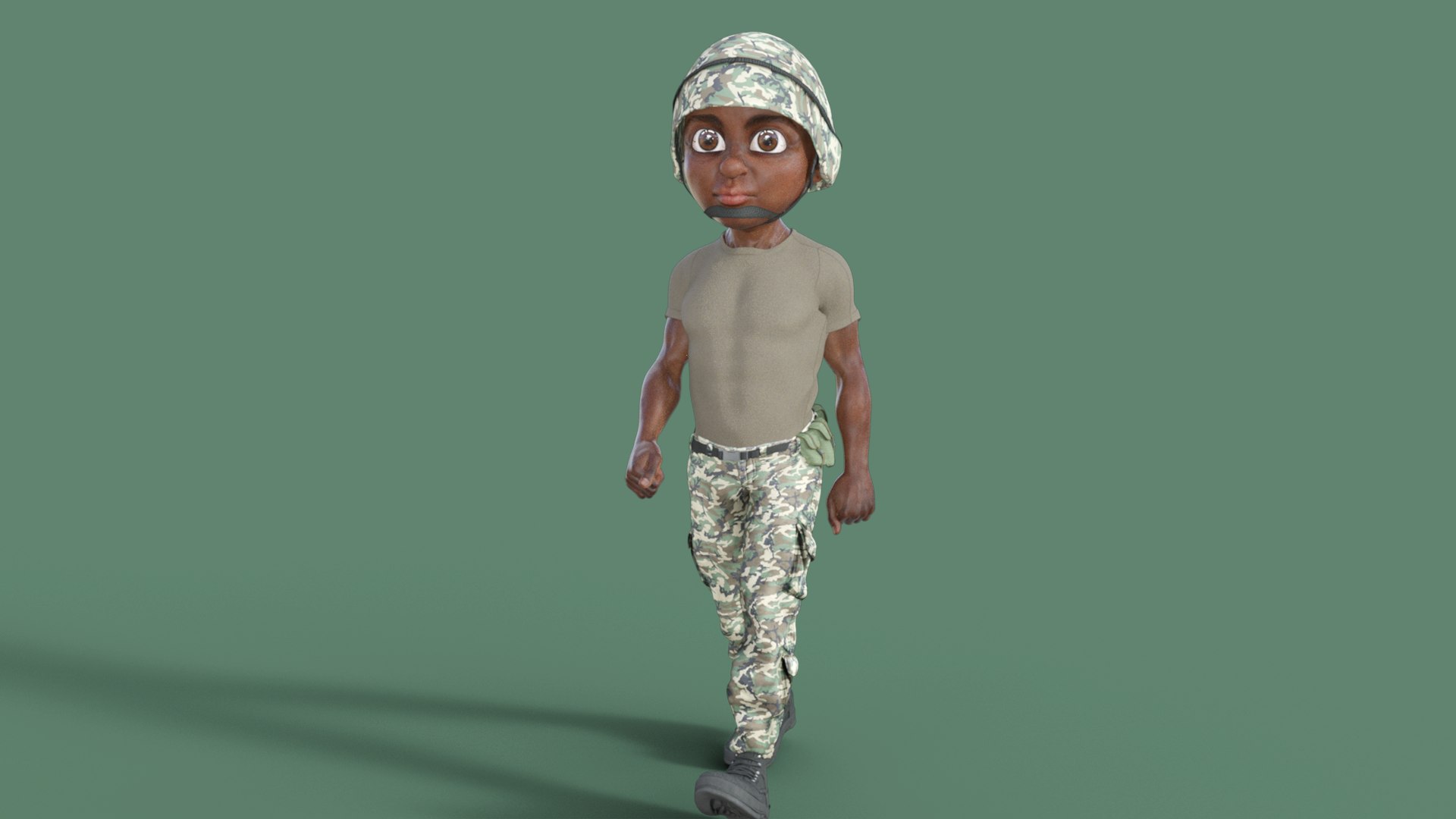 3D Cartoon Soldier 3D Model - TurboSquid 1923382