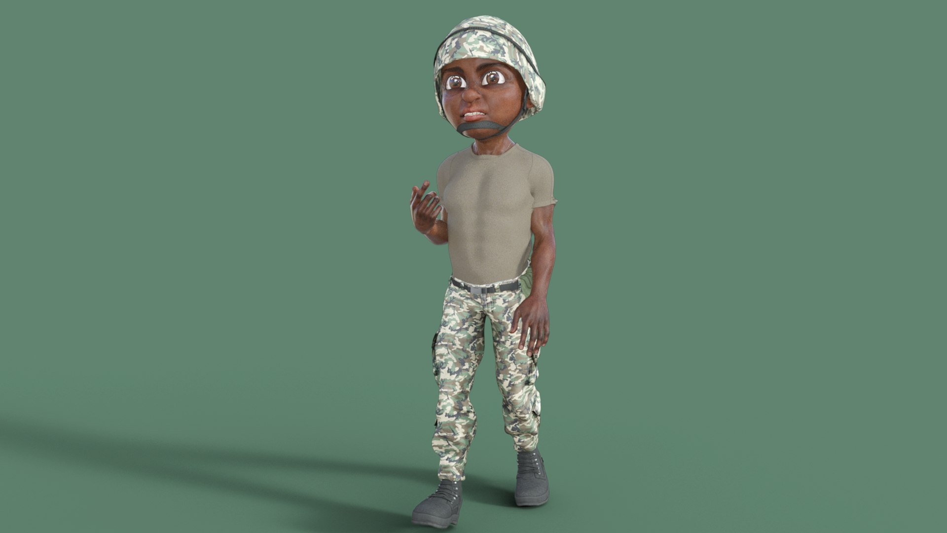 3D Cartoon Soldier 3D Model - TurboSquid 1923382
