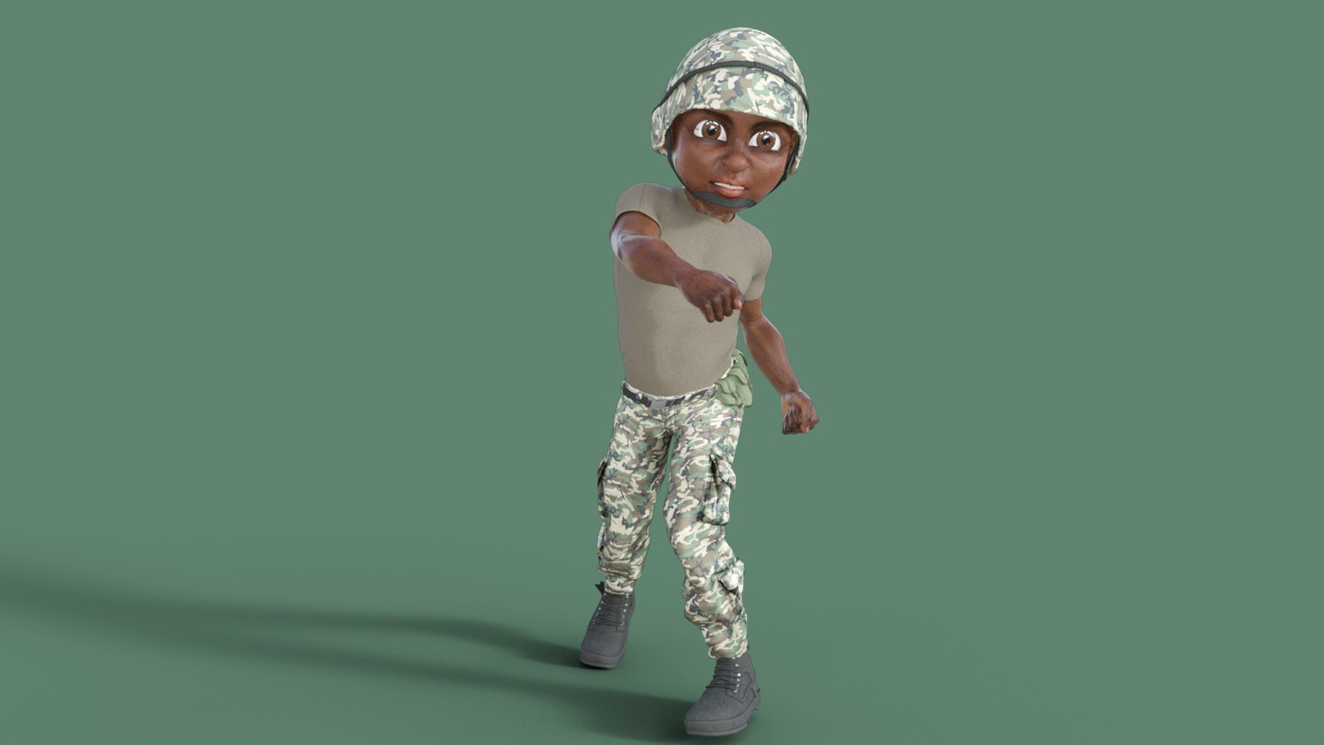 3D Cartoon Soldier 3D Model - TurboSquid 1923382