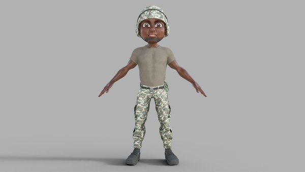 modelo 3d 3D Cartoon Soldier - TurboSquid 1923382