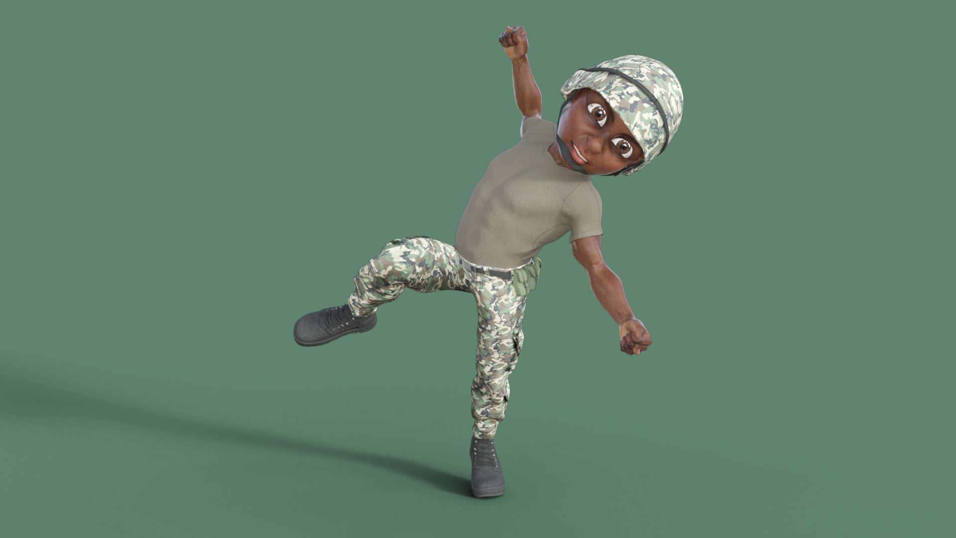 3D Cartoon Soldier 3D Model - TurboSquid 1923382